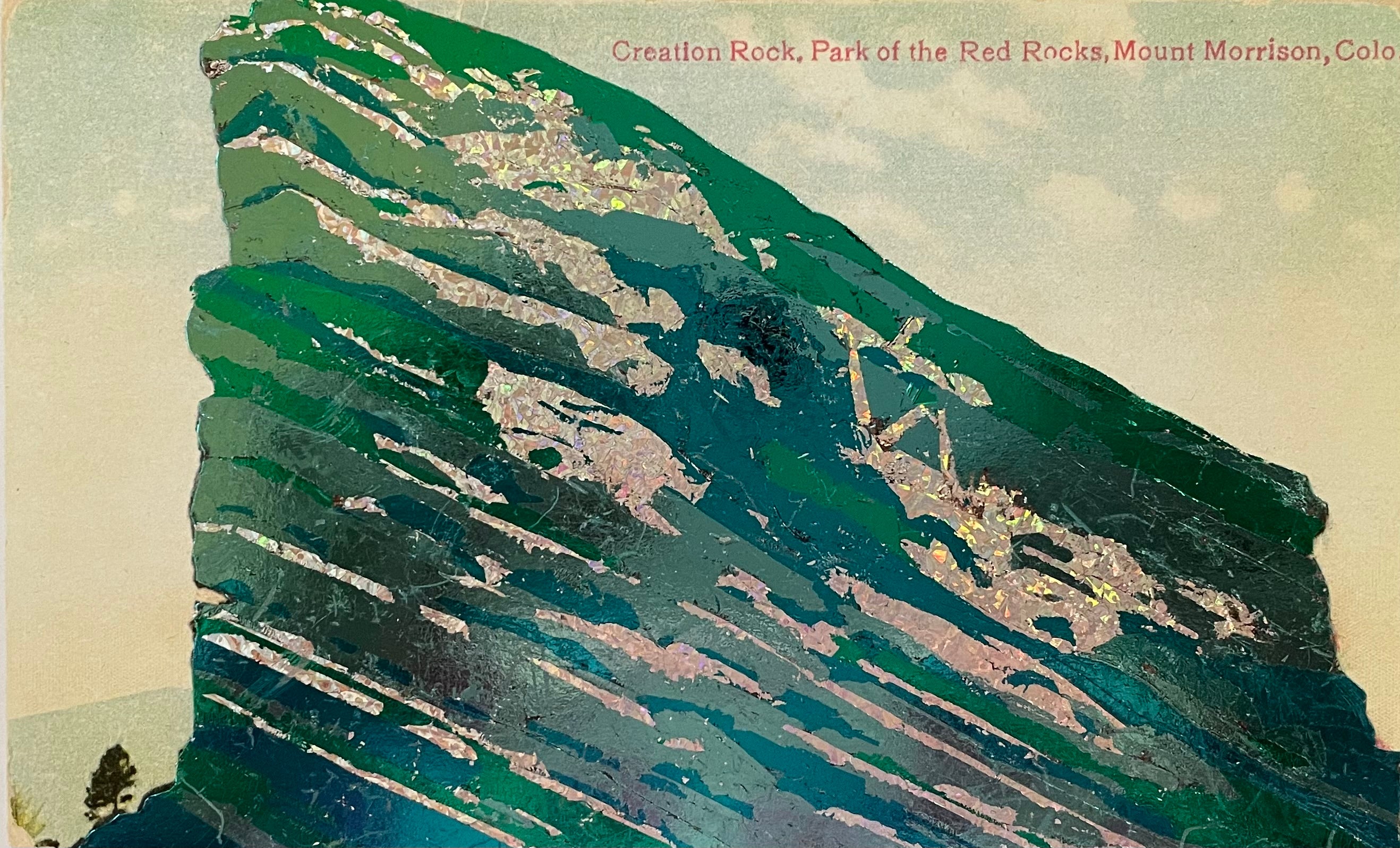 Creation Rock Foiled, Teal – Sheet Cake Gallery